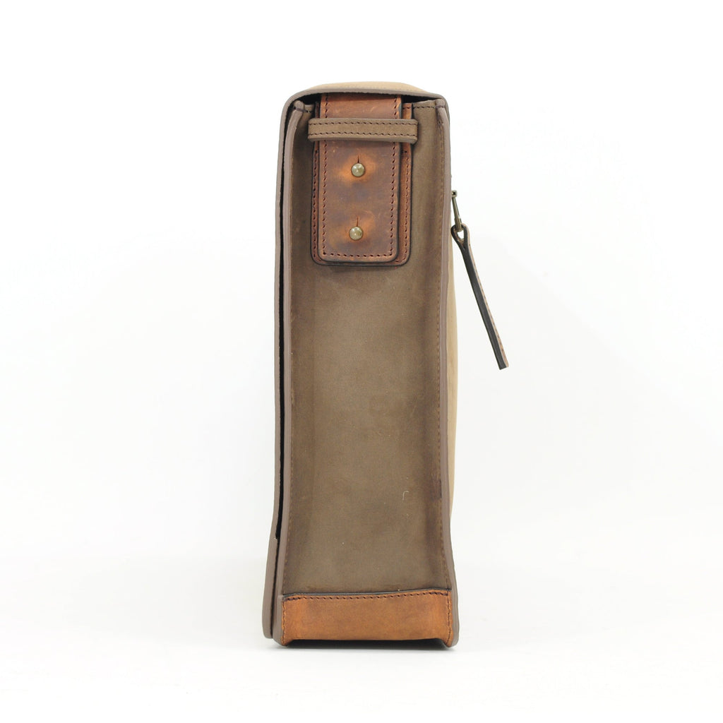 Ruitertassen Leather Shoulder Bag, Brown — Fendrihan Canada