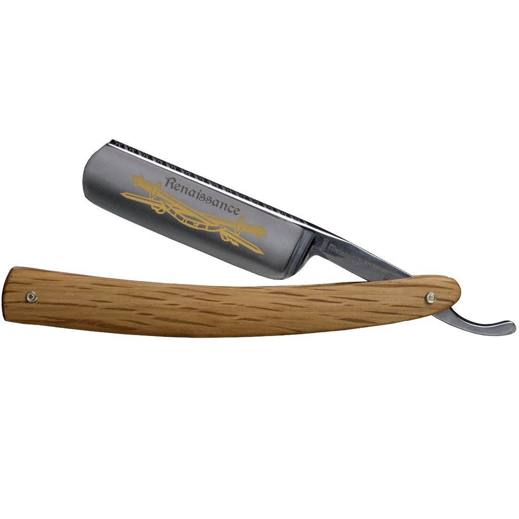 DOVO “Renaissance” Straight Razor 6/8”, Spanish Oak Wood Handle ...