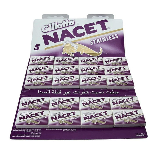 Gillette Nacet Stainless Double-Edge Safety Razor Blades – Fendrihan Canada